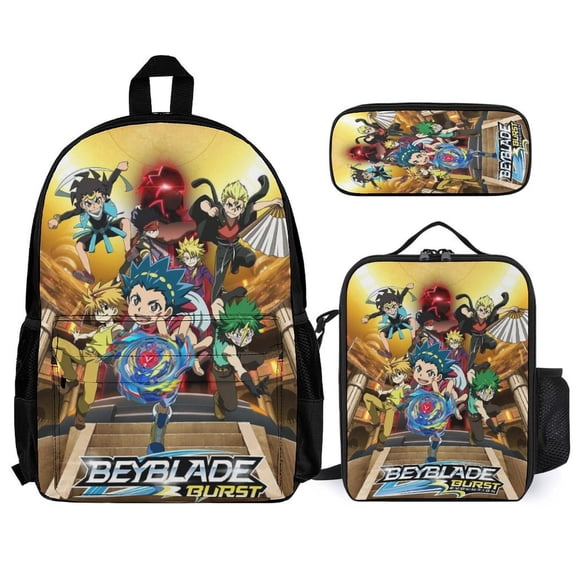 3PCS Beybl0de Anime Burs7 Backpack Set With Front Pocket Large Capacity ...