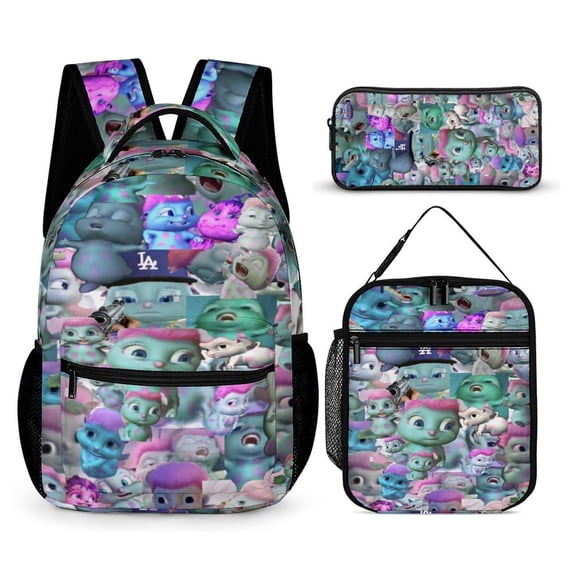3PCS Bibb-,le0 Backpac Set Durable Backpac with Lunch Bag Pencil Bag ...