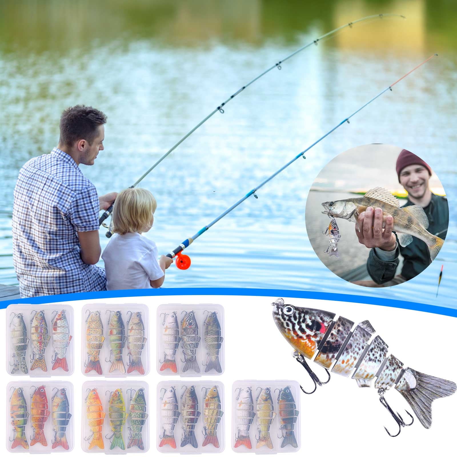 3PCS Bionic Swimming Bait, Fishing Bait, 10cm/18g Bionic Swimming Bait ...