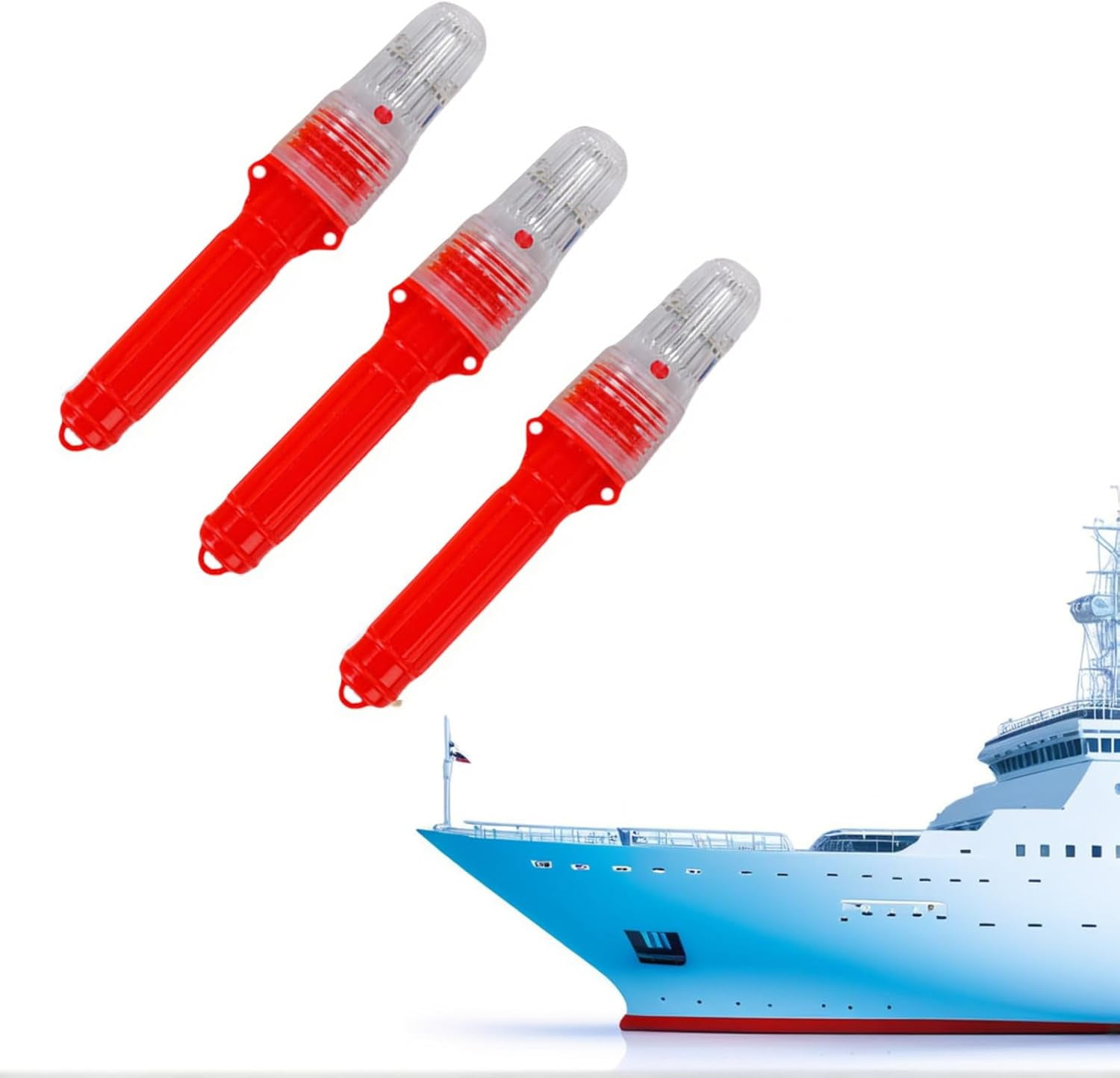 3PCS Boat Flares 2025 Upgrade Coast Guard Approved Waterproof Emergency ...