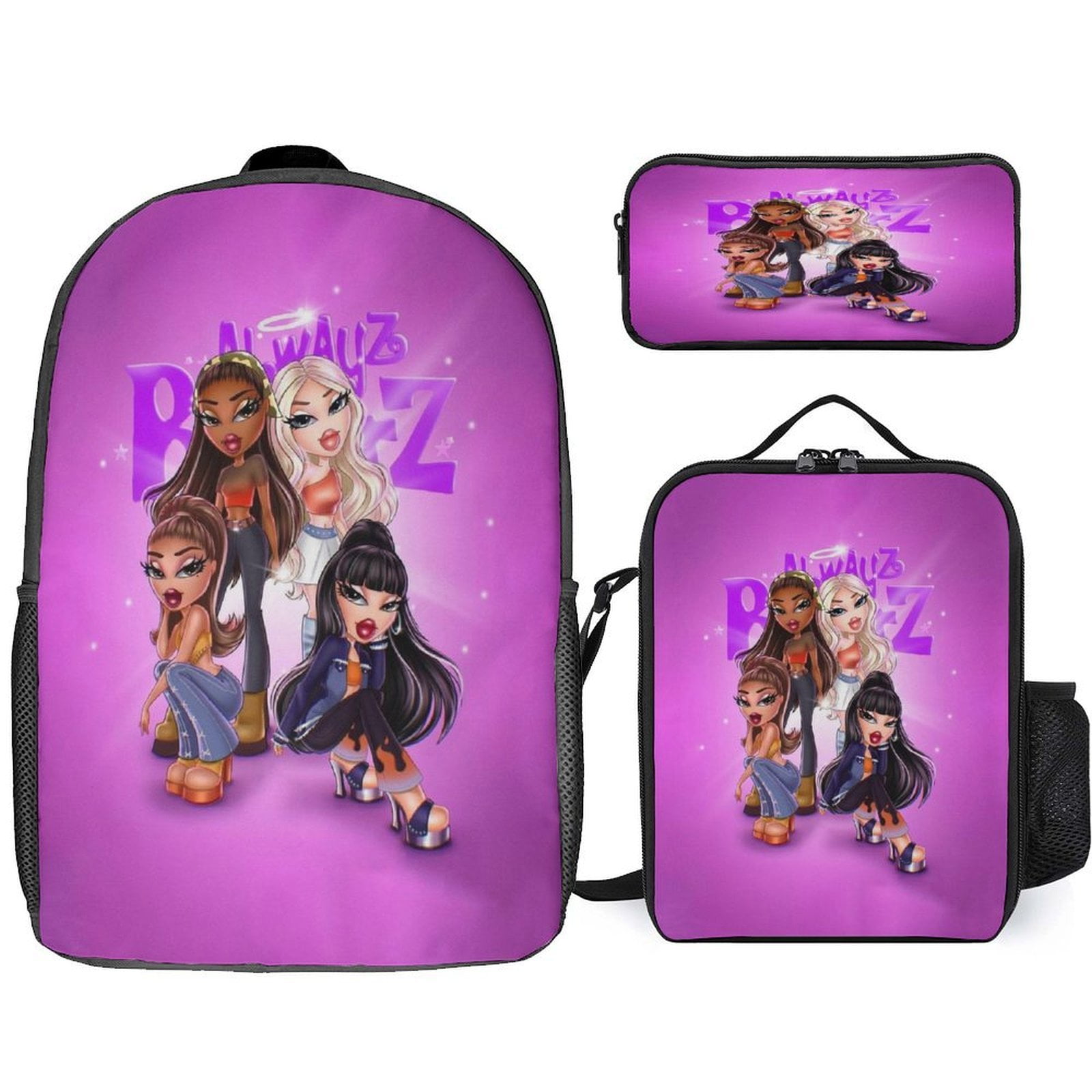 3PCS Brat-Z0 Backpack Set Large Capacity Bookpacks With Lunch Box ...