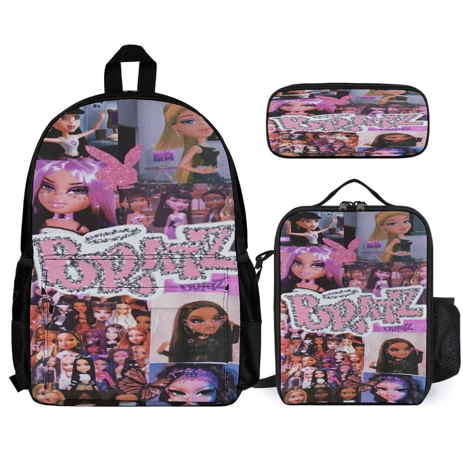 3PCS Brat-z Backpack with Front Pocket Backpack Set with Lunch Box ...