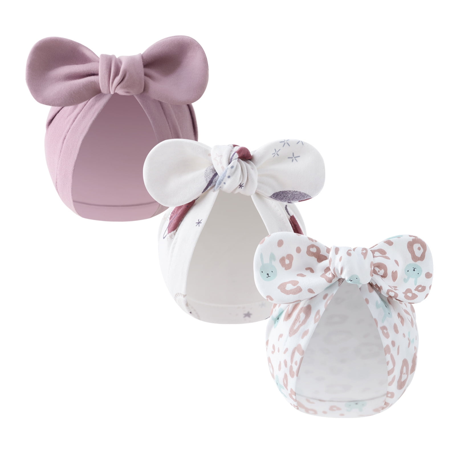3PCS Breathable Baby Bonnet Cotton Soft and Comfortable Hospital Hat ...