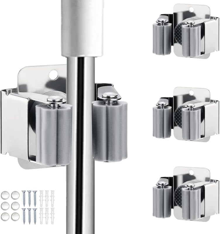 3PCS Broom and Mop Holder, Heavy Duty Garden Tool Organizer Rack Rake ...