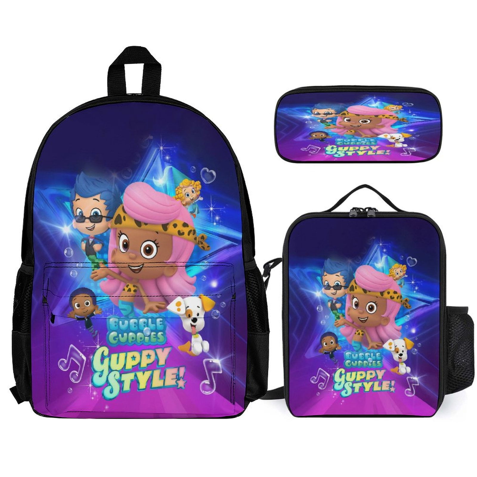 3PCS Bubble Gup-Pies Backpack with Front Pocket Backpack Set with Lunch ...