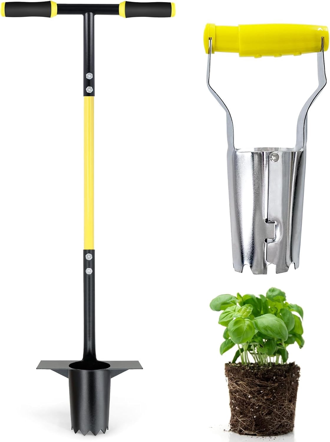 3PCS Bulb Planter Tools t, Long Handle Planting Tool and Small Flowers ...