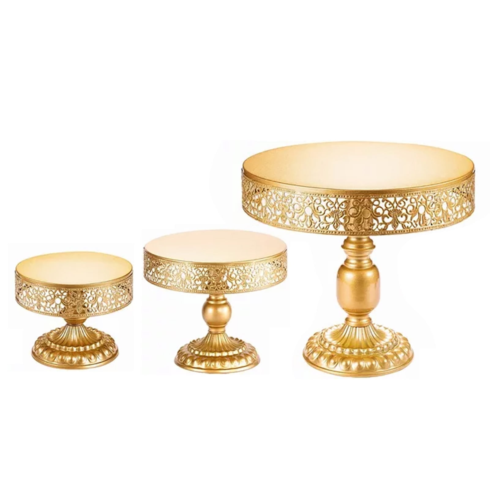3PCS Cake Stand Set Gold Metal Cake Stand Set Gold Cake Stand ...