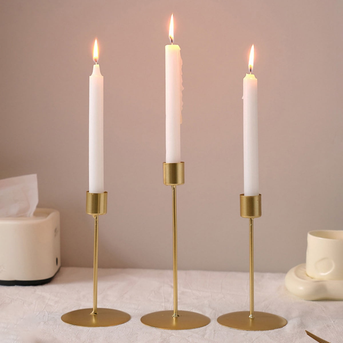 3PCS Candlestick Holders Taper Candle Holders, Candle Stick Holders Set ...