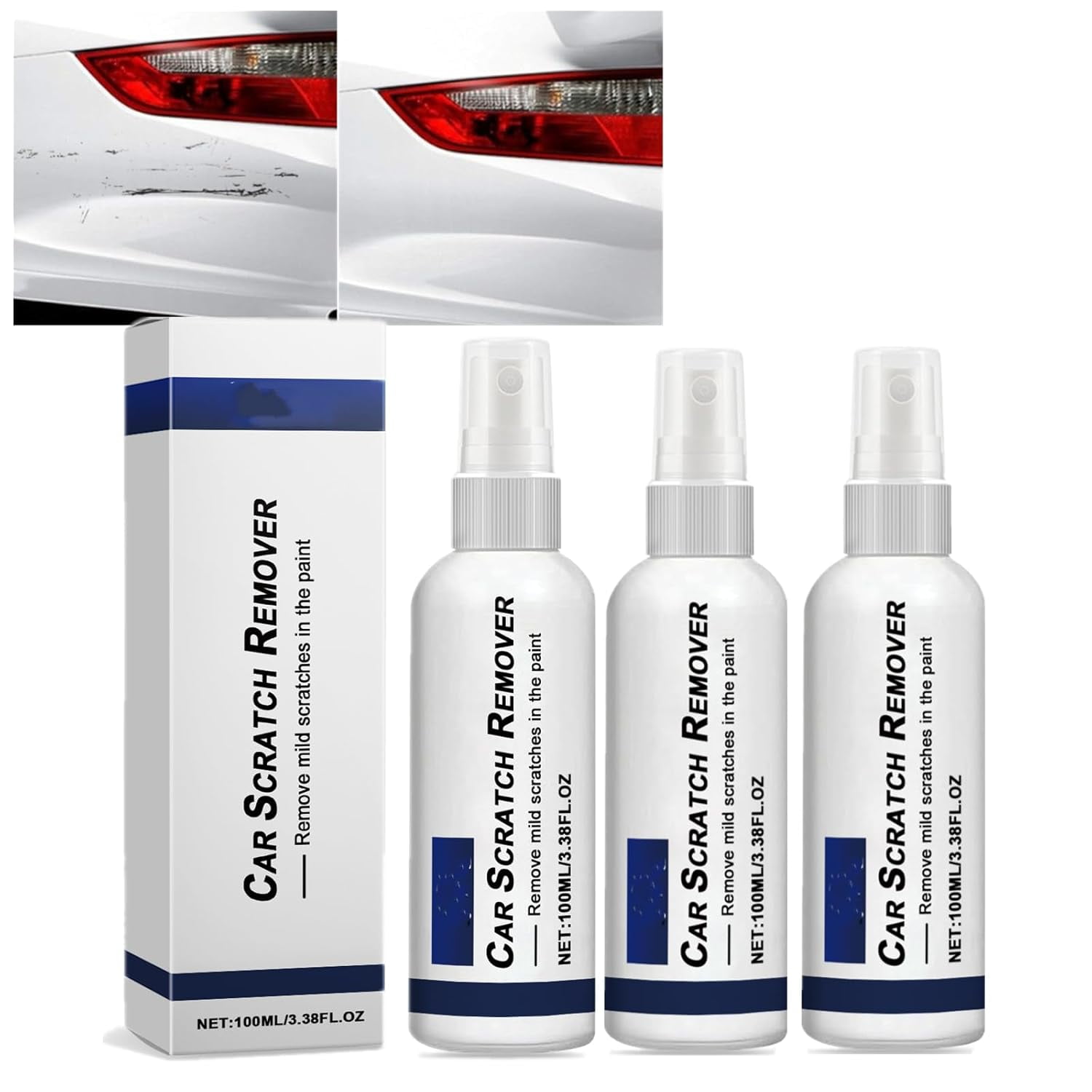 3PCS Car Paint to Scratch Artifact - High Tech Car Scratch Repair Spray ...