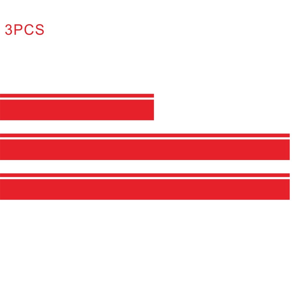 3PCS Car Side Sticker Long Stripe Graphic Auto Hood Tailgate Body ...