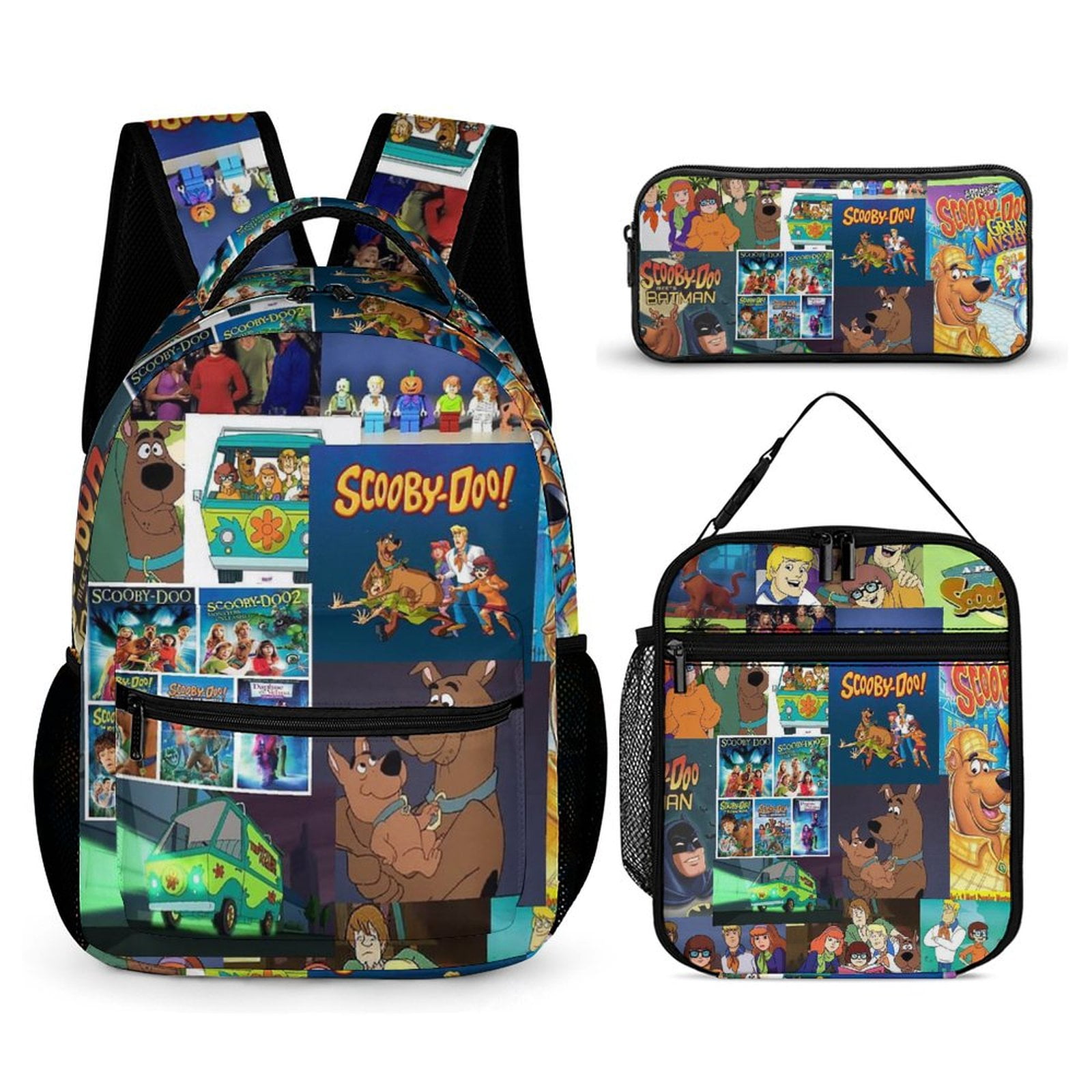 3PCS Casual Scooby-doo Backpack Set With Insulated Lunch Box And Pencil ...
