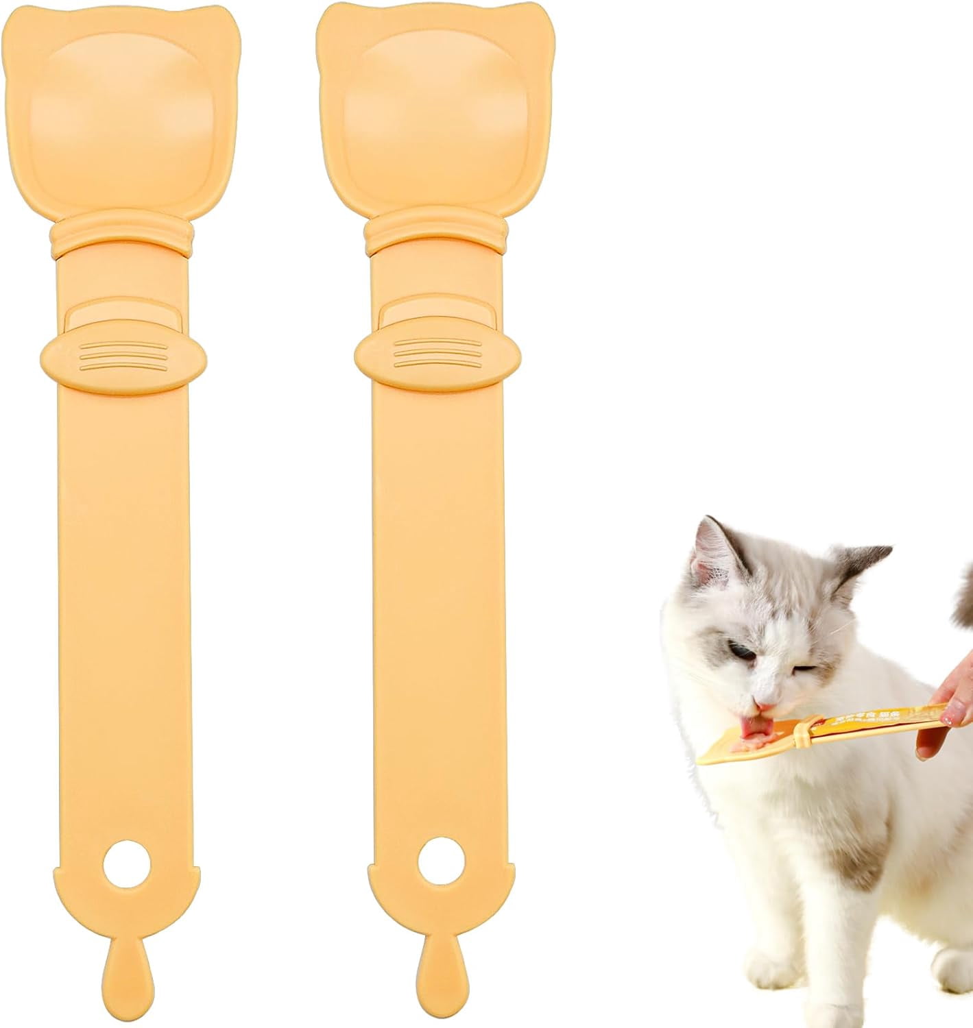 3PCS Cat Strip Feeder, Cat Strip Squeeze Spoon, Cat Claw Shaped Cat ...