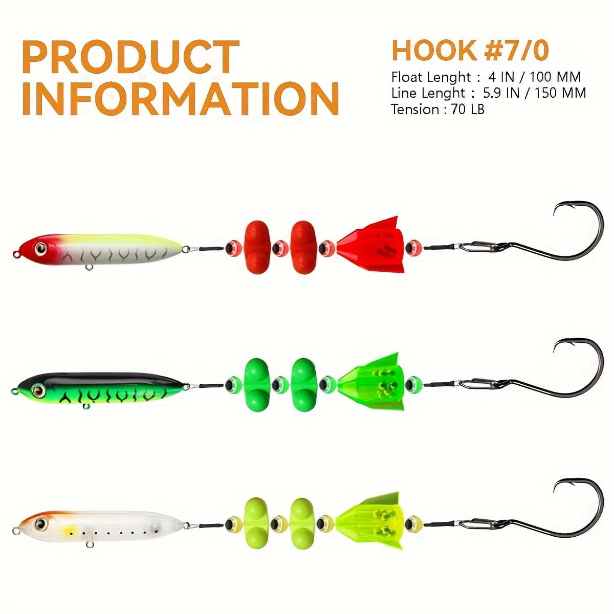 3PCS Catfish rig, Catfish Floats, Santee Cooper Dragging Rattler Rig ...