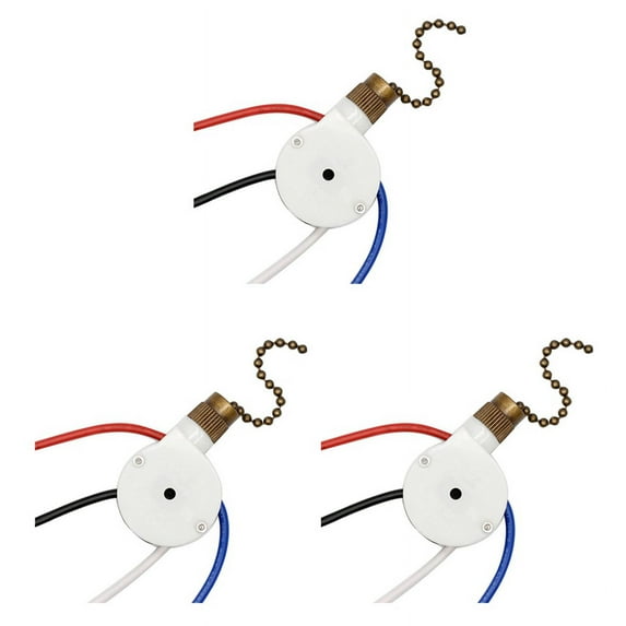 3PCS Ceiling Fan Lights Switch ZingEar ZE-208S E89885 3 Speed 4 Wire ...