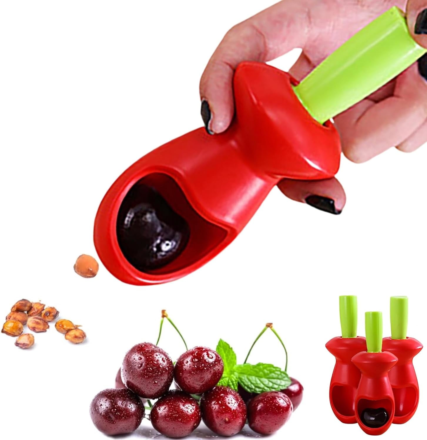 3PCS Cherry Pitter Tool Pit Remover, Cherry Seed Remover Cherries Corer ...