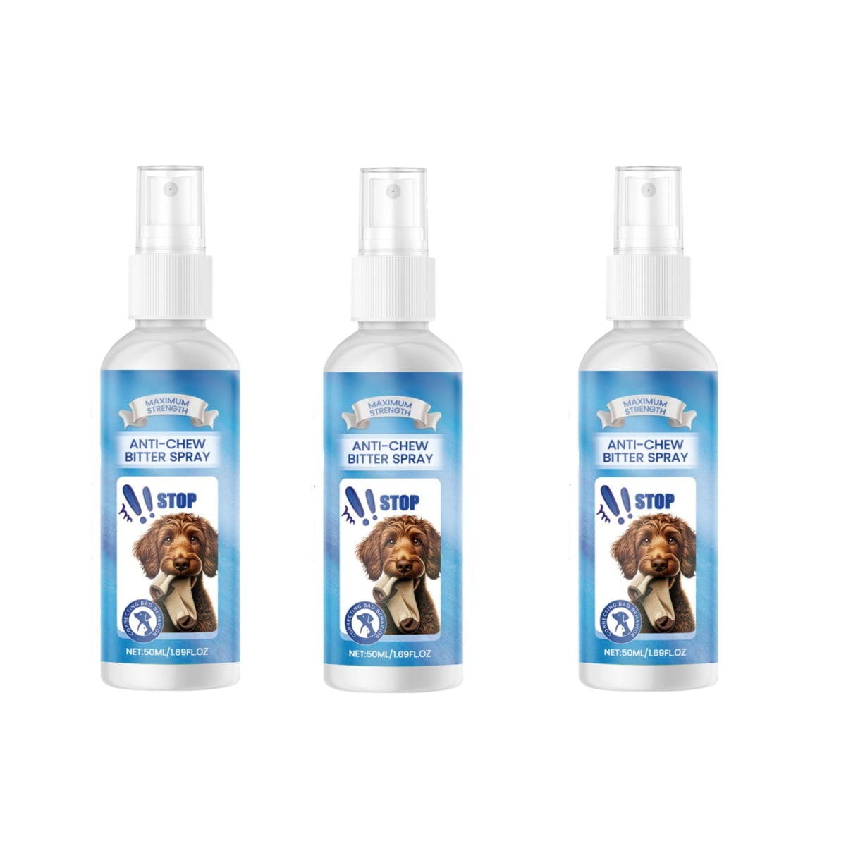 3PCS No Chew Spray for Dogs, 50ML Bitter Apple Spray for Dogs to Stop ...
