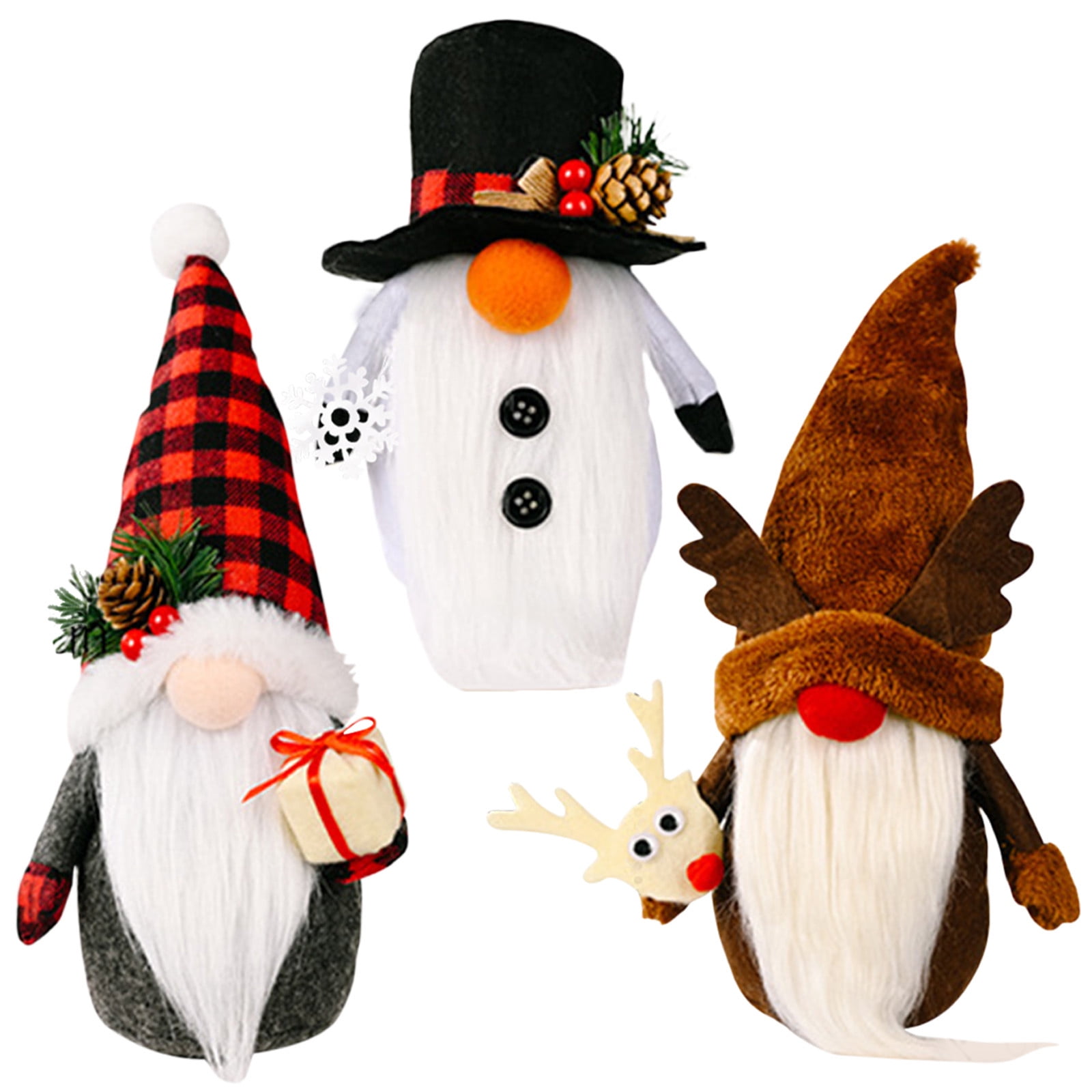 3PCS Christmas Doll Doll Decoration Decorative Santa Doll Christmas ...