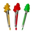 3PCS Christmas Mini Tongs with Silicone Tip, 7 Inch Small Kitchen Tongs ...