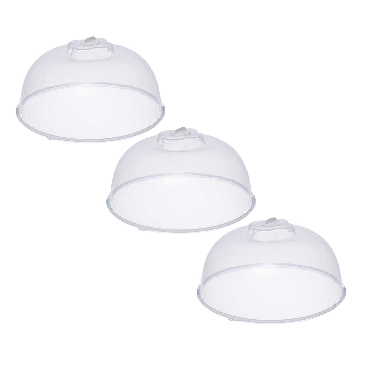 3PCS Clear Plastic Microwave Plate Cover, Food Splatter Guard Lid with ...