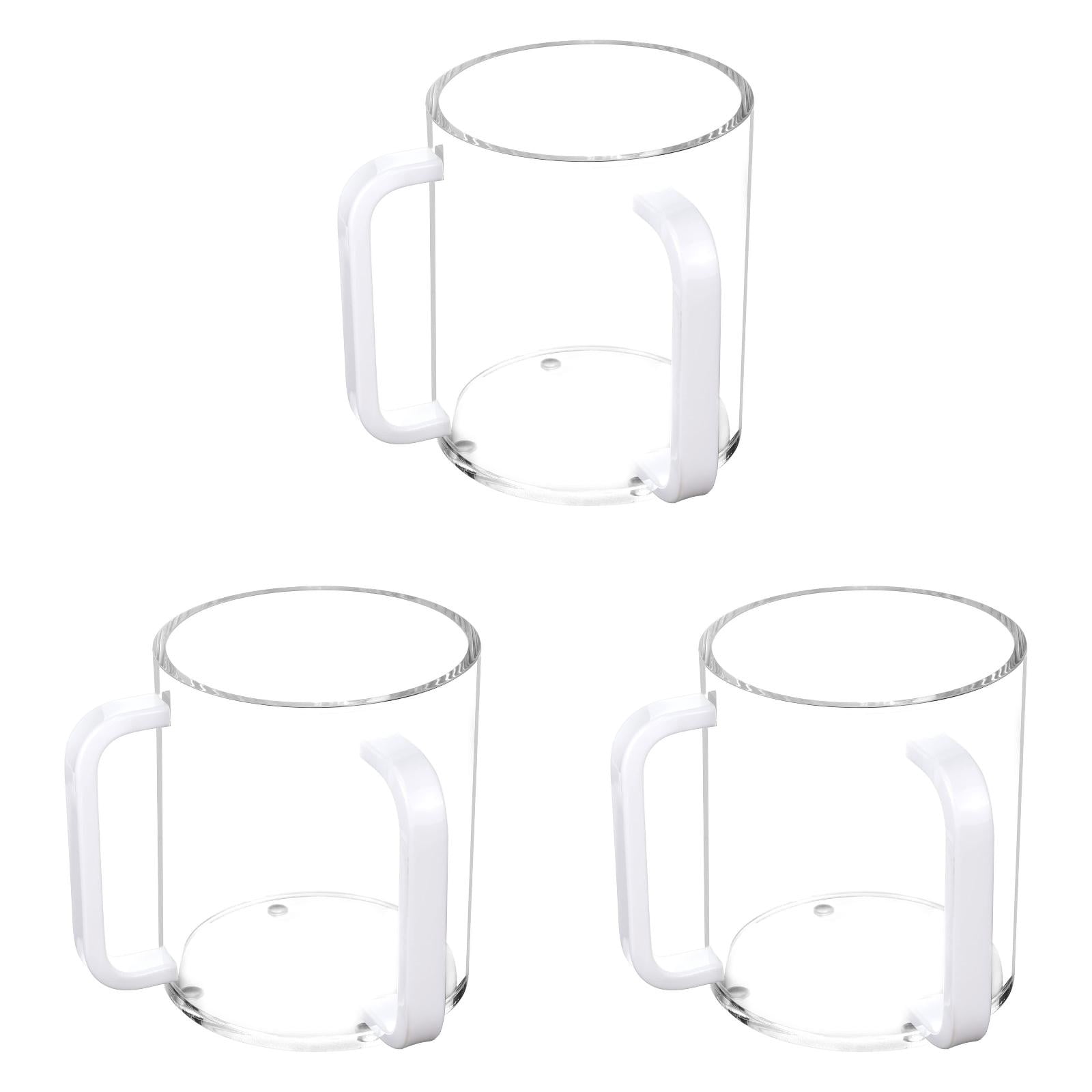 3PCS Clearance Hand Washing Cup with Handles 5" Clear Acrylic Hand ...