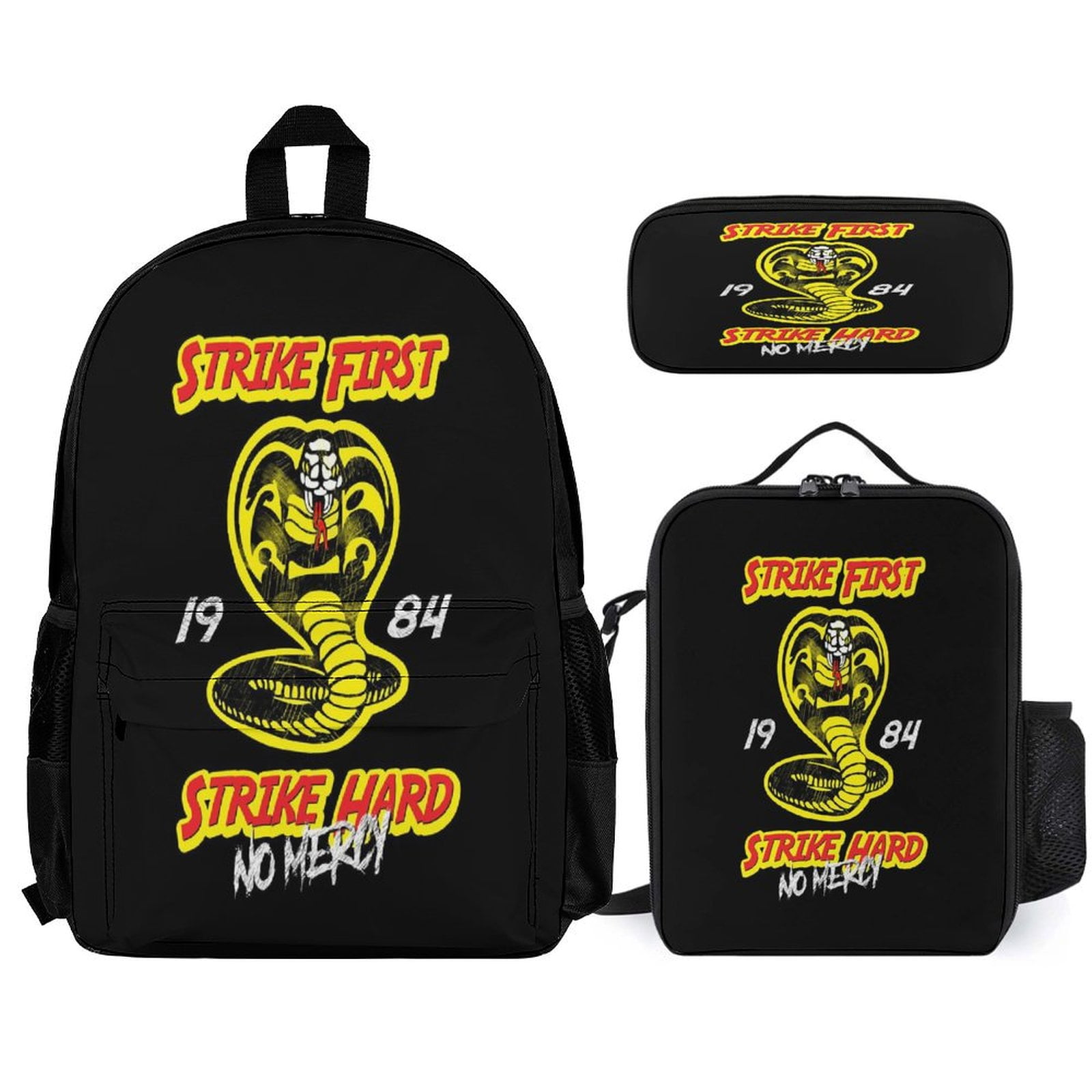 3PCS Cobra Kai Backpac Set Backpac with Lunch Box Pencil Case Backpac ...