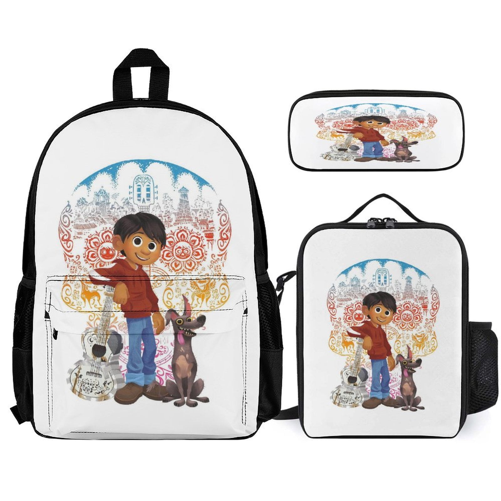 3PCS Coco Movie Backpacks Set Backpack with Lunch Box Pencil Case ...