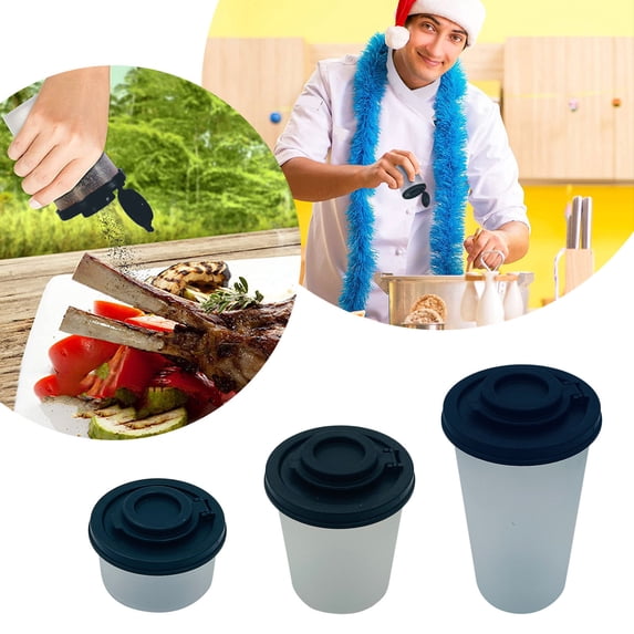 3PCS Combination Kitchen Mini Pepper Shakers Set (Large, Medium, Small ...