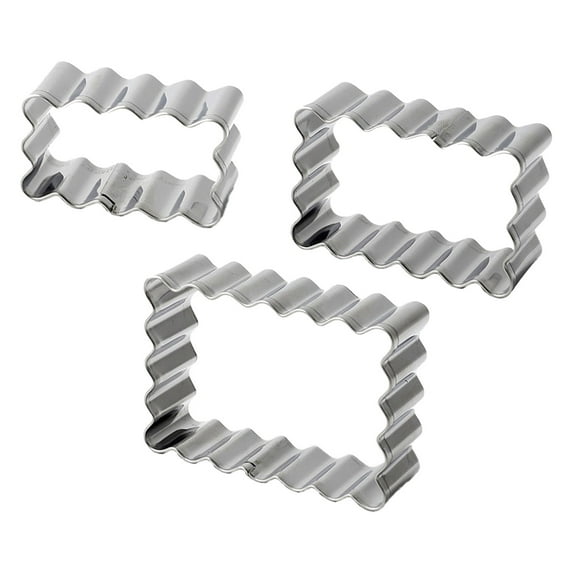 3PCS Cookie Cutter Rectangle Stainless Steel Cookie Cutter Set ...