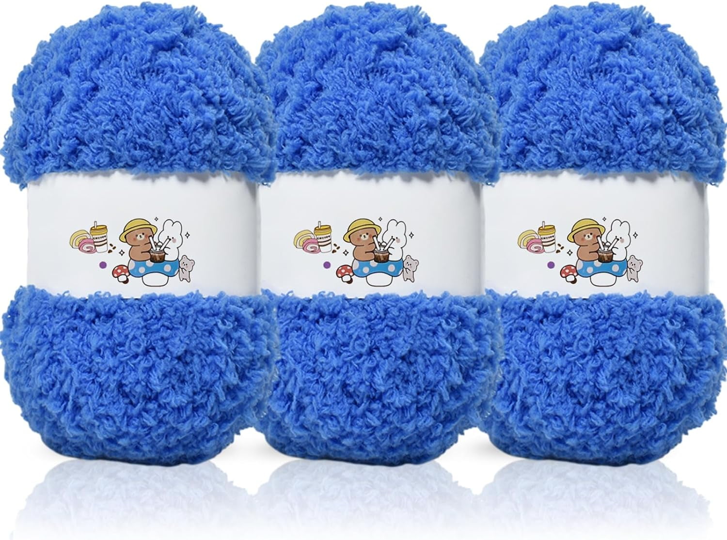 3PCS Coral Velvet Yarn Chenille Yarn for Crocheting,Fluffy Yarn for ...