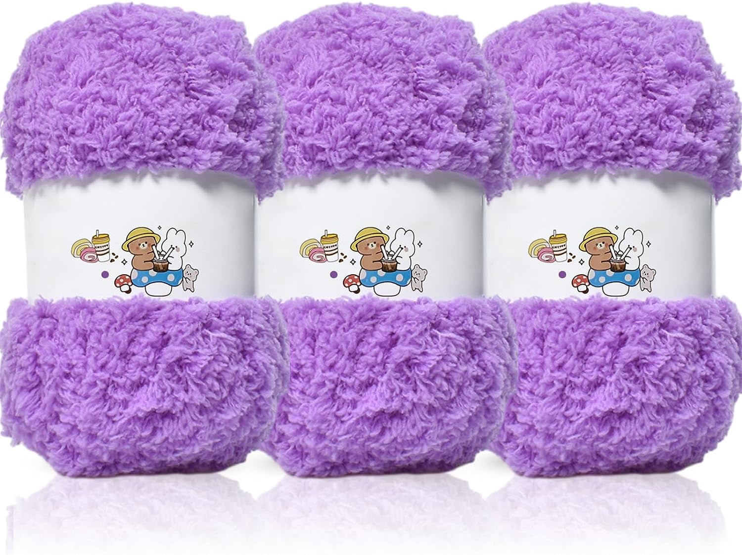 3PCS Coral Velvet Yarn Chenille Yarn for Crocheting,Fluffy Yarn for ...