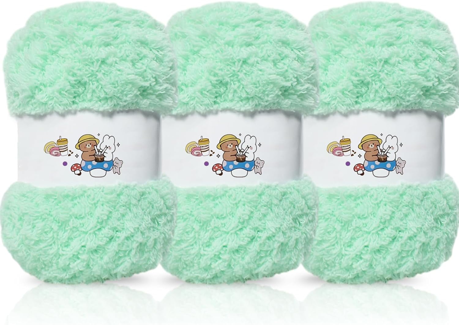 3PCS Coral Velvet Yarn Chenille Yarn for Crocheting,Fluffy Yarn for ...