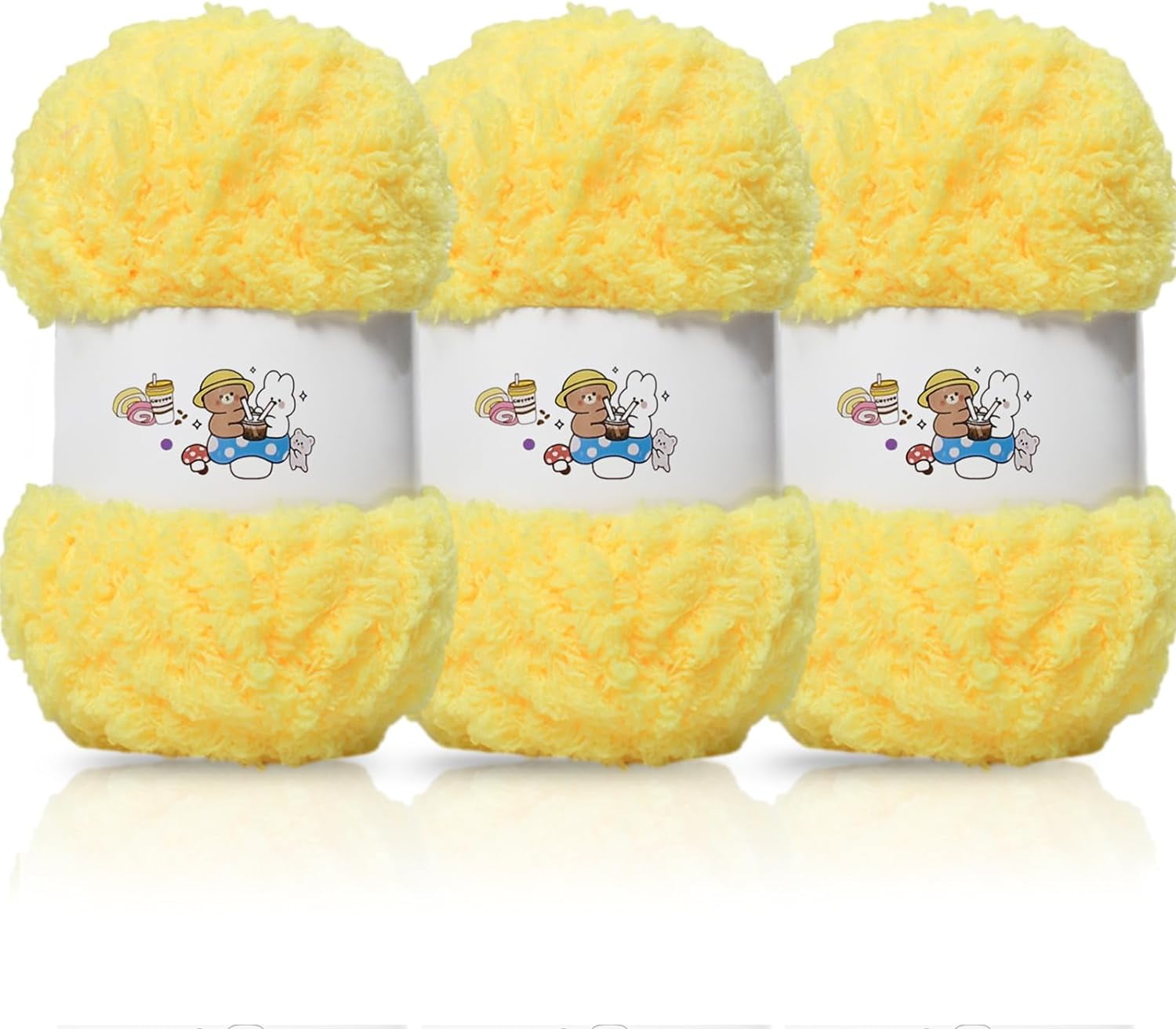 3PCS Coral Velvet Yarn Chenille Yarn for Crocheting,Fluffy Yarn for ...