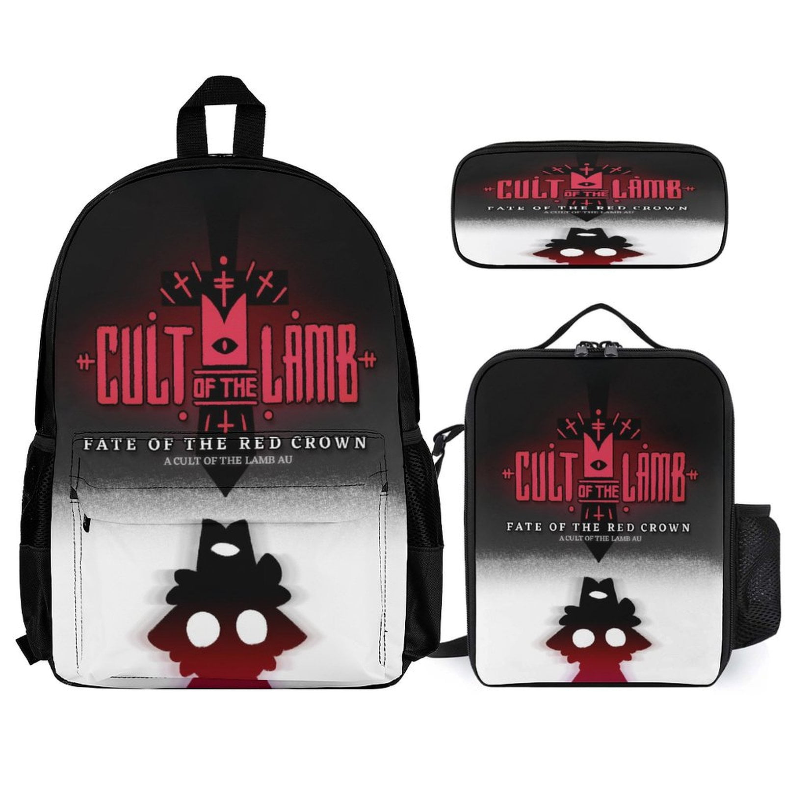 3PCS Cult of The Lamb Backpack Set with Front Pocket Large Capacity ...