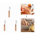 3PCS Curved Peeler with Premium Rosewood Handle, Ultra Sharp Curved ...