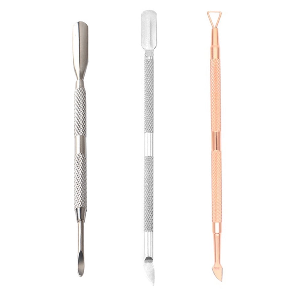 3PCS Cuticle Pusher Cutter Set, Cuticle Nail Pusher Peeler Scraper ...