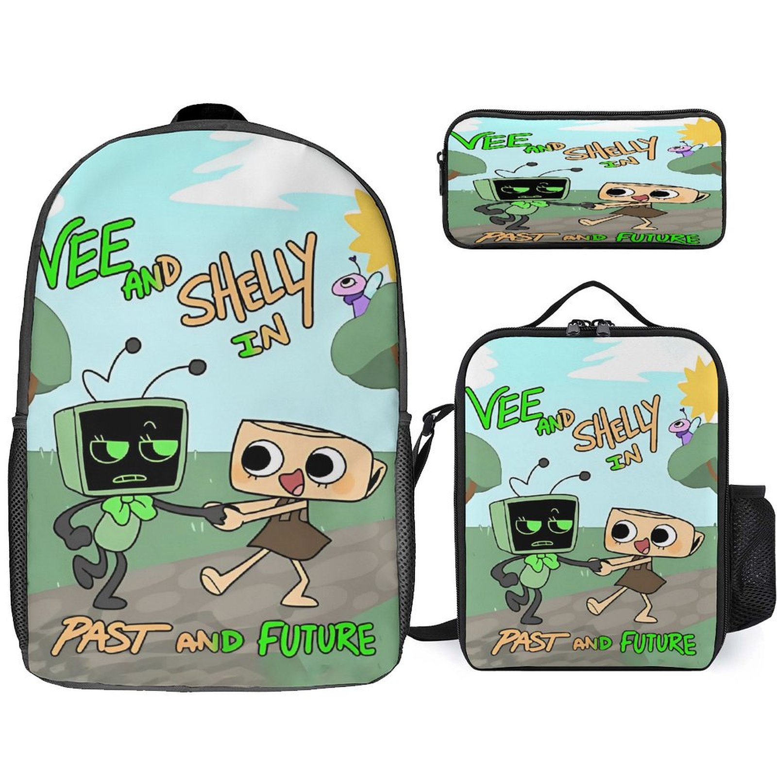 3PCS Dandys World Backpack Travel Backpack Set Lightweight Bookbag ...