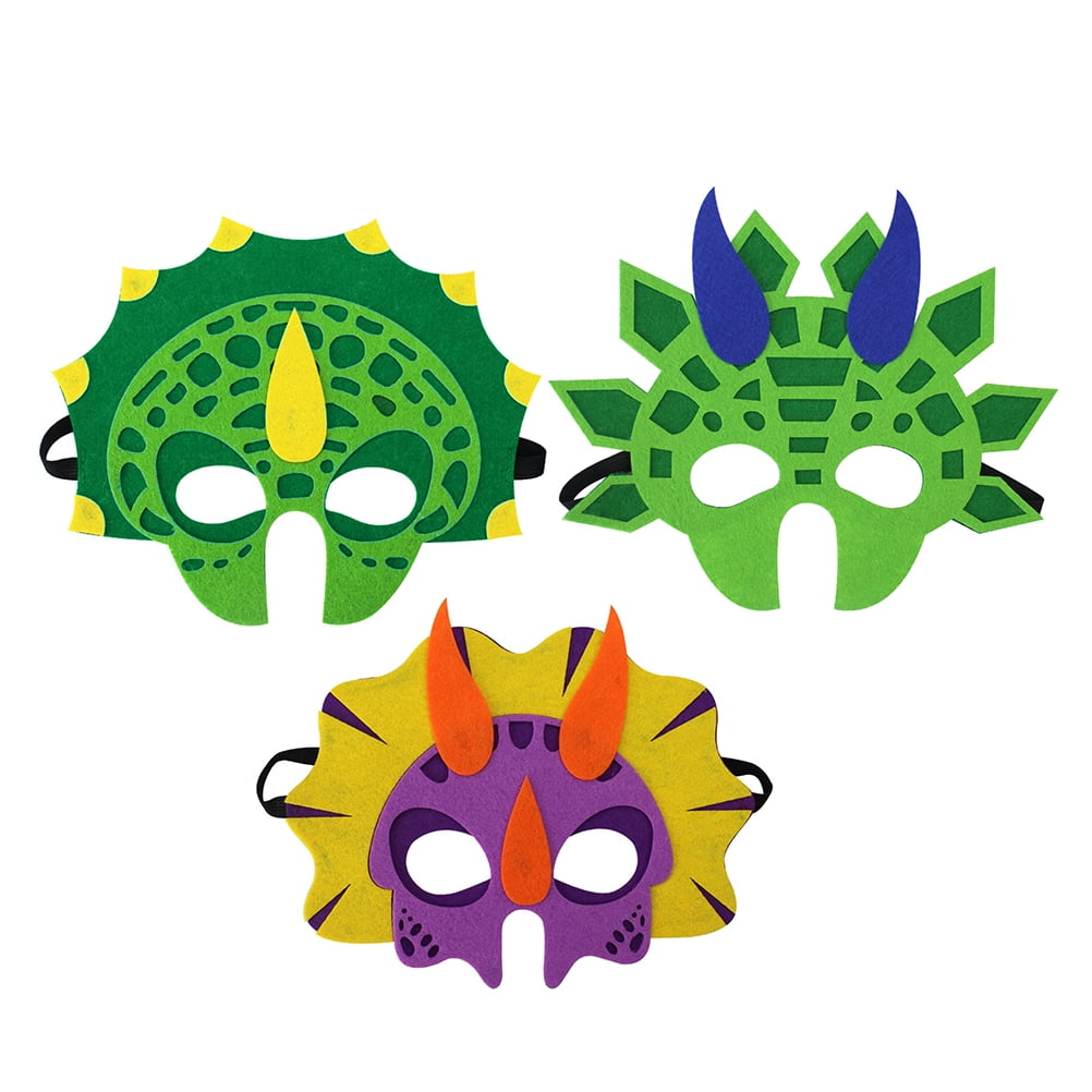 3PCS Dinosaur Party Masks Party Favors Decorations for Kids Themed ...