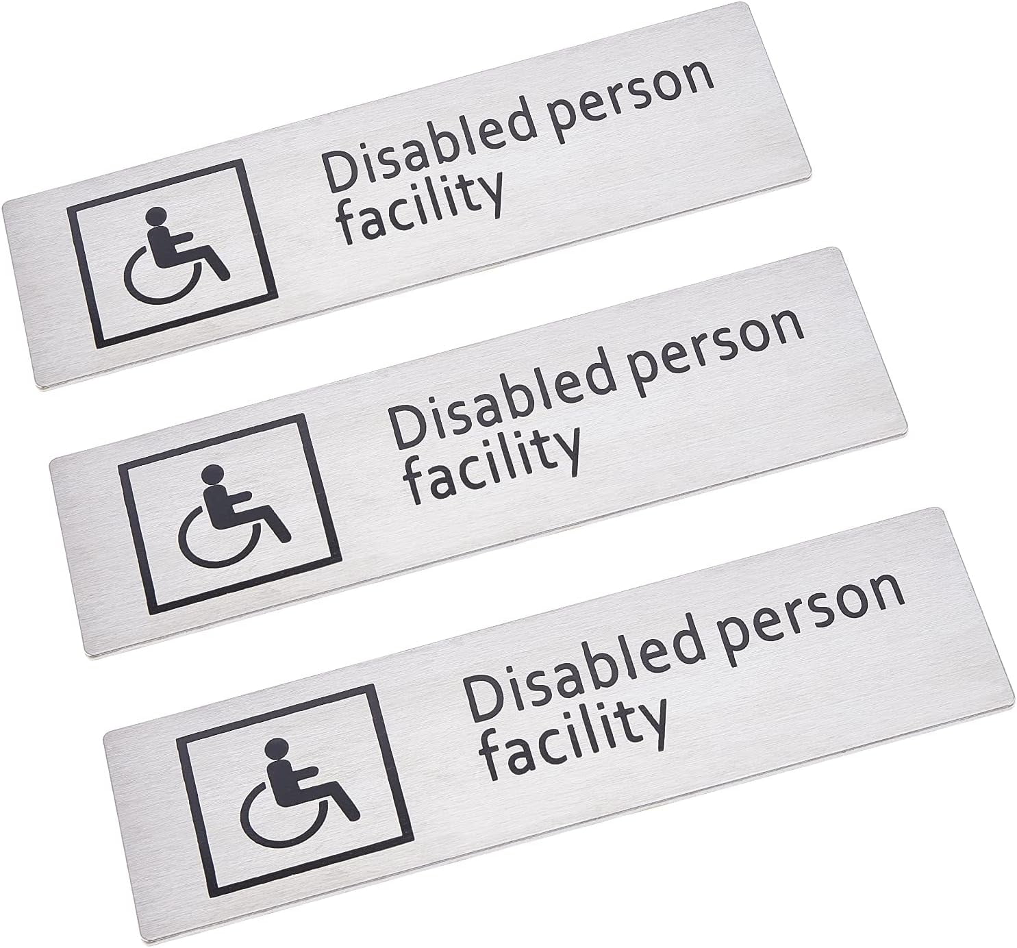 3PCS Disabled Sign Wheelchair Signs Handicapped Identification Symbol ...