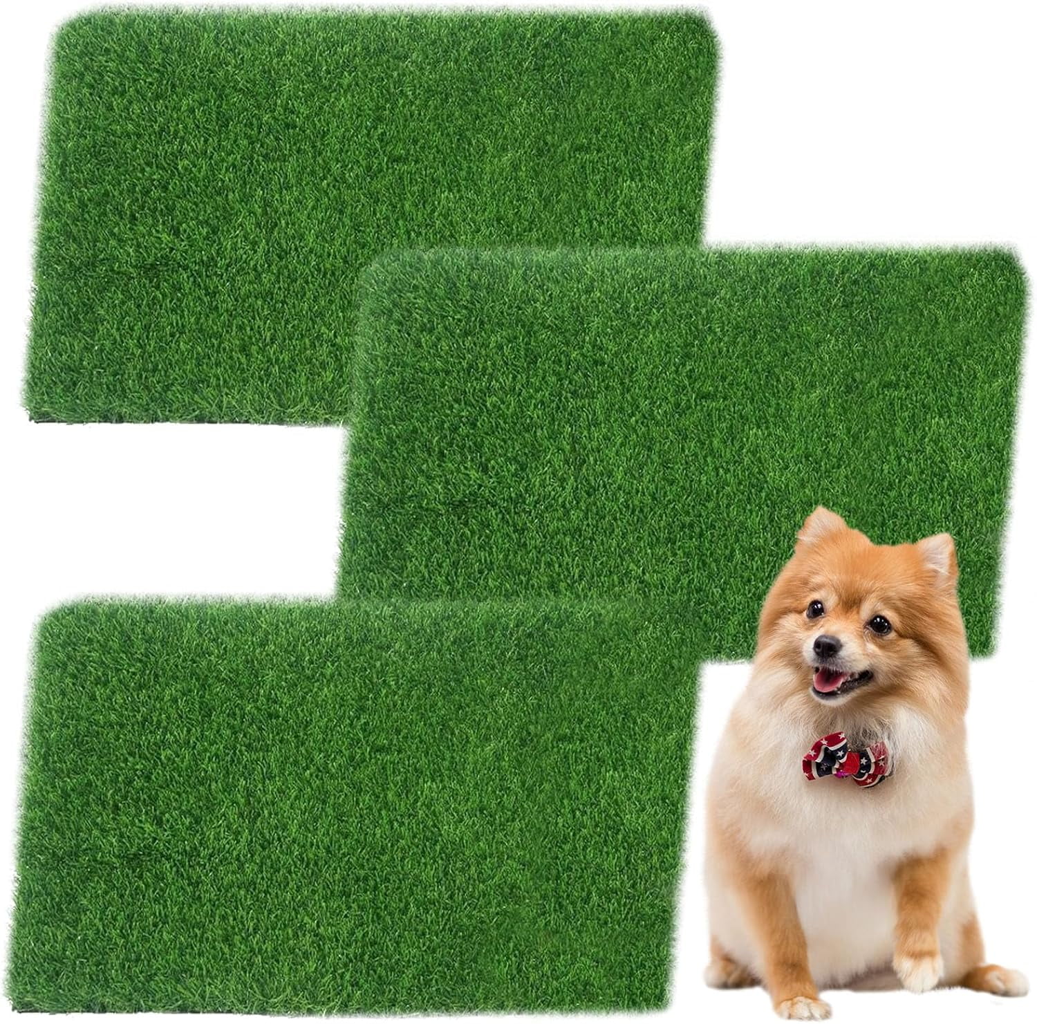 3PCS Dog Grass Pee Pads Artificial Dog Grass Mat for Potty Tray ...