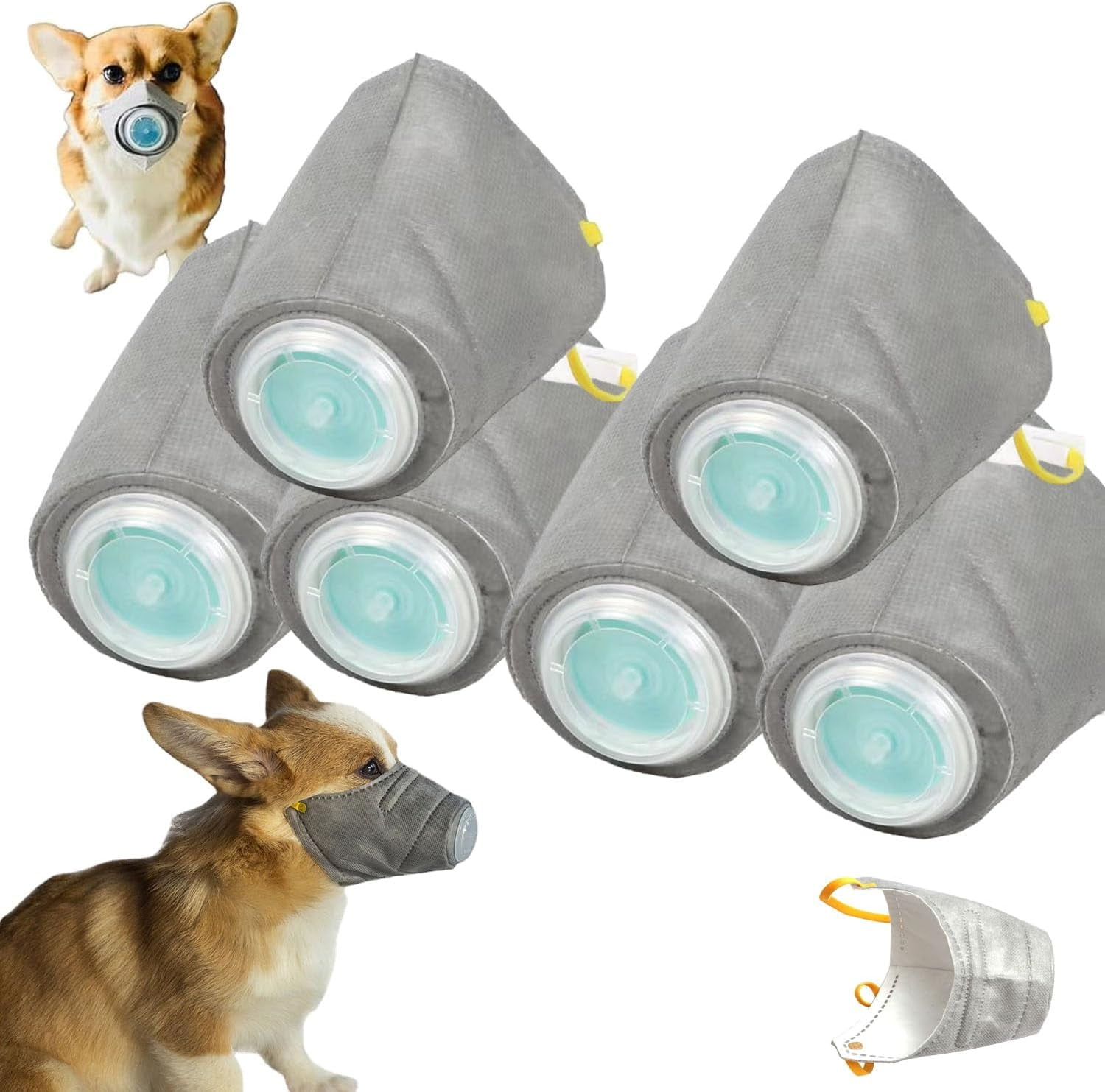 3PCS Dog Respirator Mask, Dog Respirator Mask, Dog Smoke Mask, Reusable ...