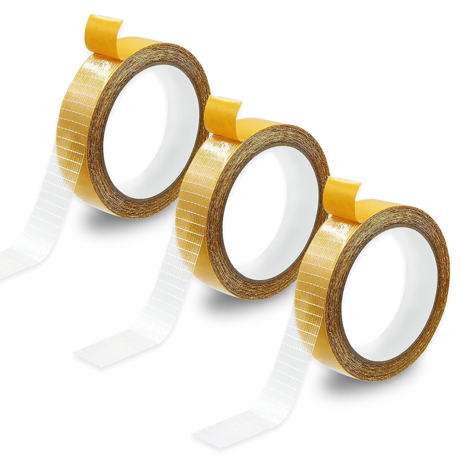 3PCS Double-Sided Sticky Fabric Tape - Hem Tape No Sew No Iron, Mesh ...