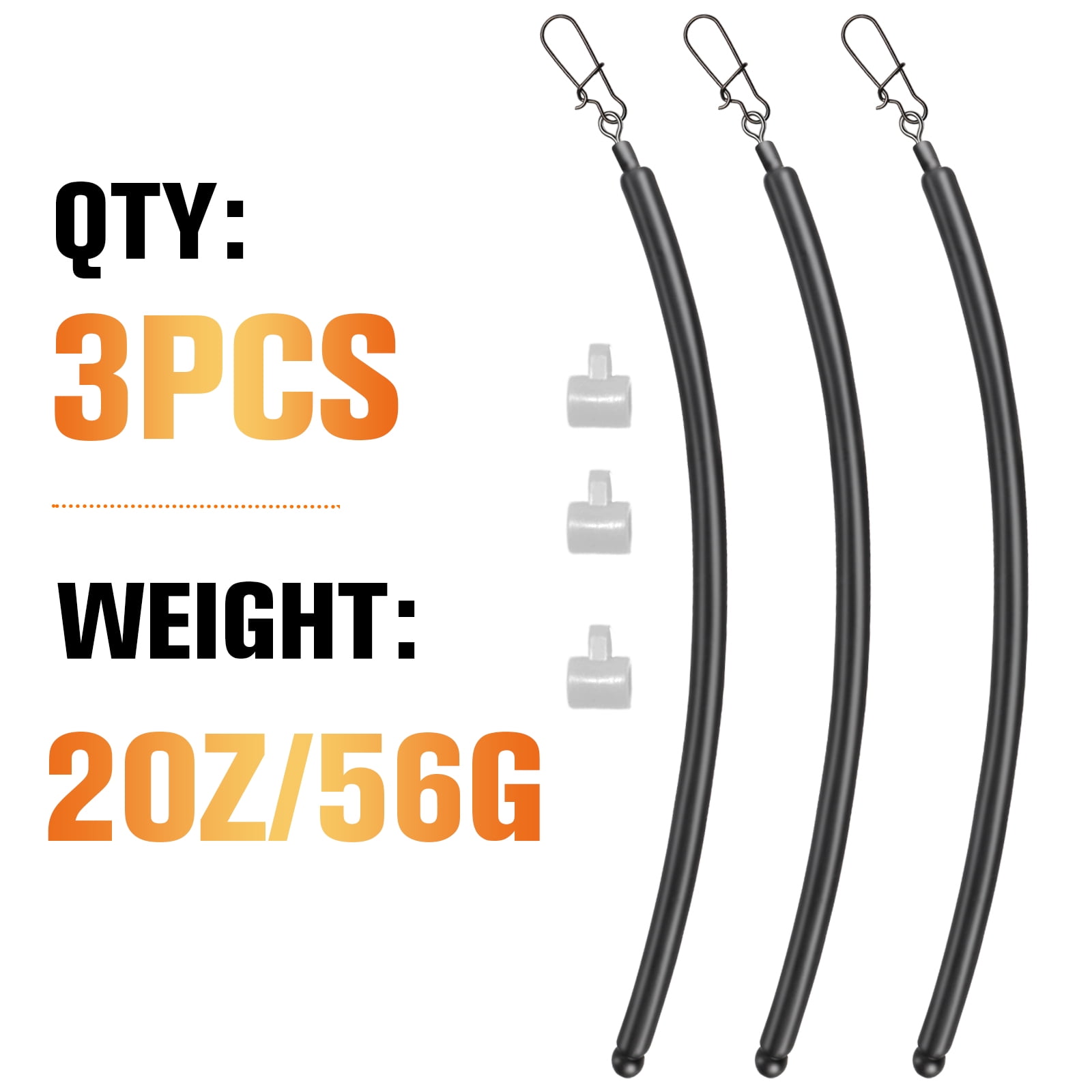 3PCS Dovesun 2oz Dragging Weights for Catfishing Drift Rig Catfish ...