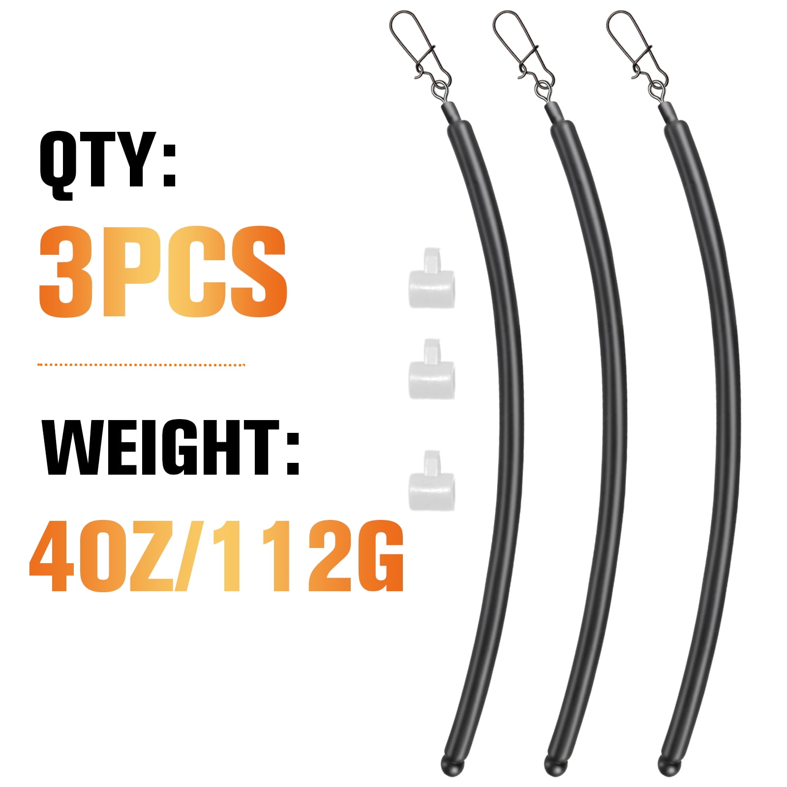 3PCS Dovesun 4oz Catfish Weights Dragging Sinkers Drift Rig Bottom ...