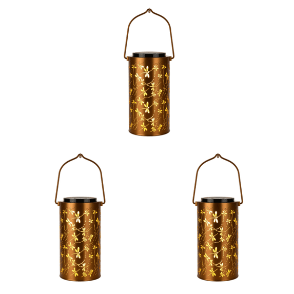 3PCS Dragonfly Solar Lantern, Solar Powered Outdoor Lantern, Waterproof ...