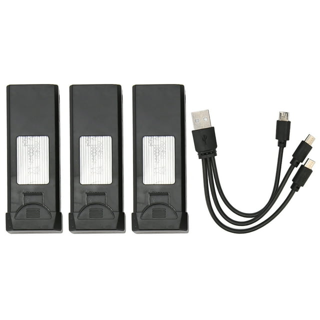 3PCS Drone Lithium Battery Portable Rechargeable 1800MAH 3.7V ...
