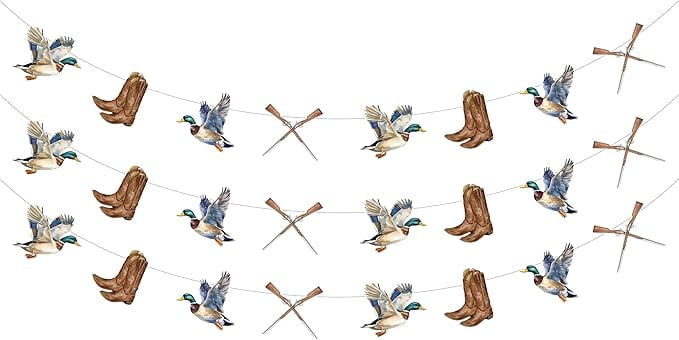 3PCS Duck Hunting Banner Kit for Mallard Duck Baby Shower Decorations ...