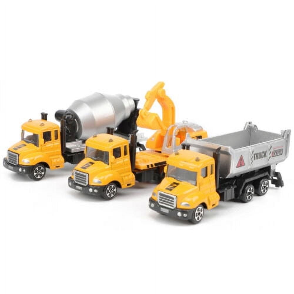 3PCS Dump Truck Cement Mixer Construction Vehicle Model Diecast Toy ...