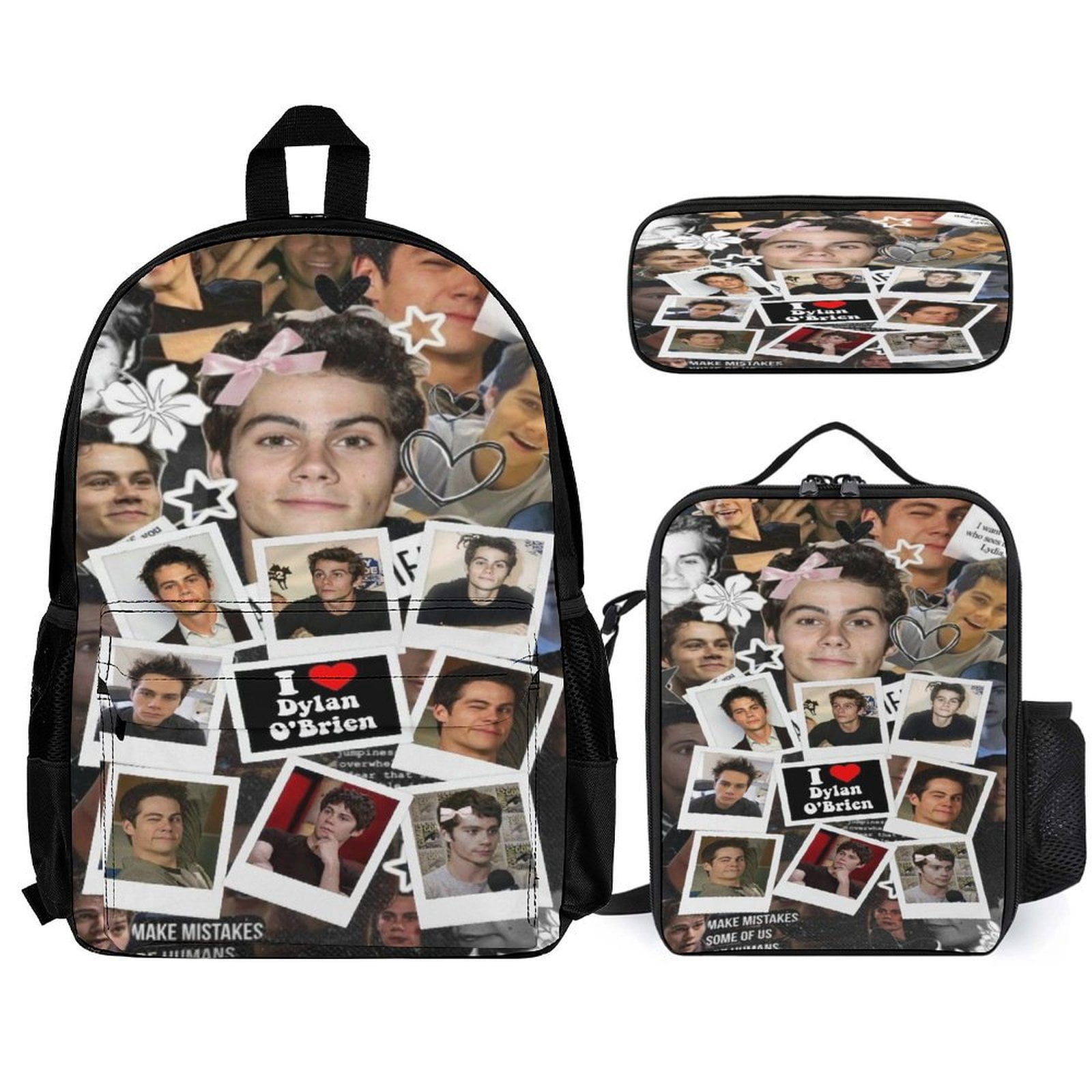 3PCS Dylan O-Brien Backpack with Front Pocket Backpack Set with Lunch ...
