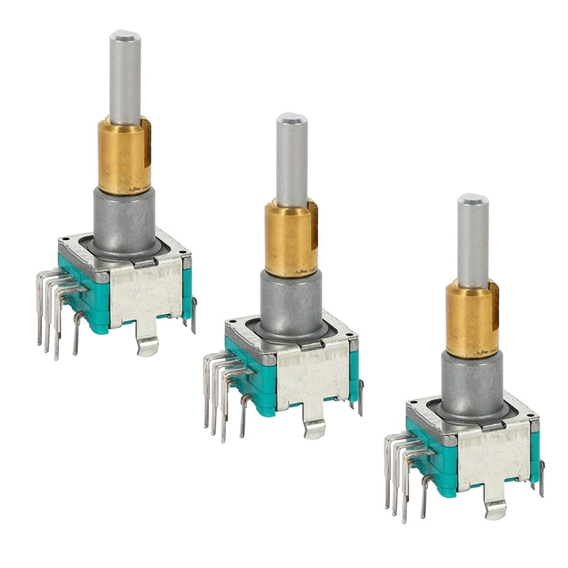 3PCS EC11EBB24C03 Dual Encoder with Switch 30 Positioning Number 15 ...