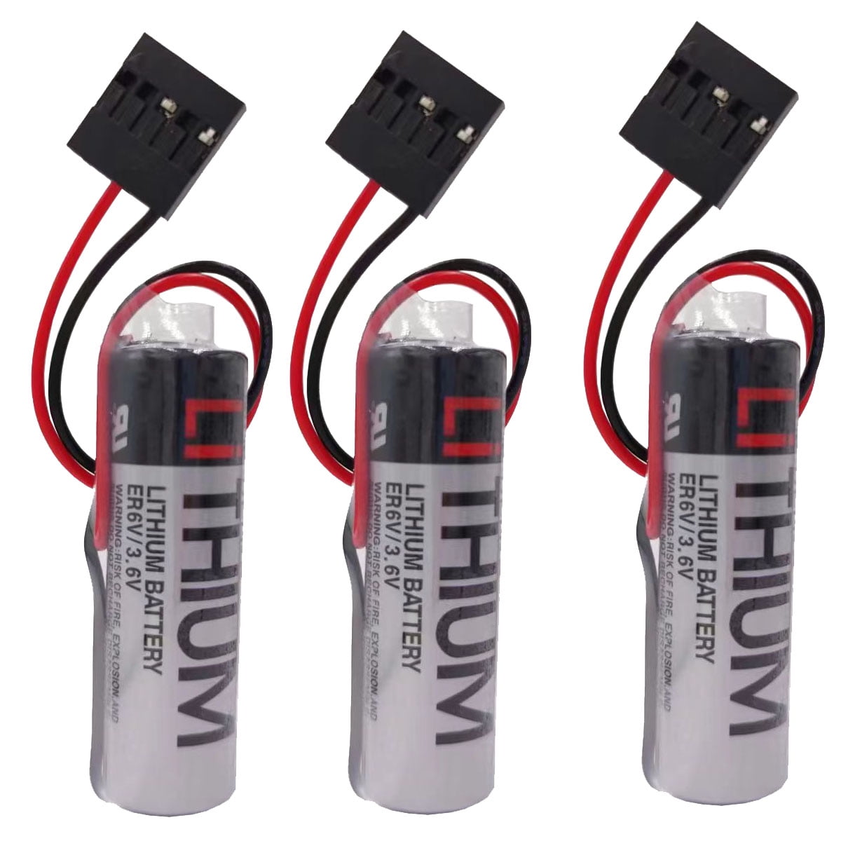 3PCS ER6VC3N ER6V/3.6V 2Ah AA battery With JAE5PIN plug for Yaskawa CNC ...